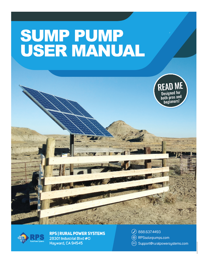 Sump Pump User Manual – 24/7 RPS Support Center